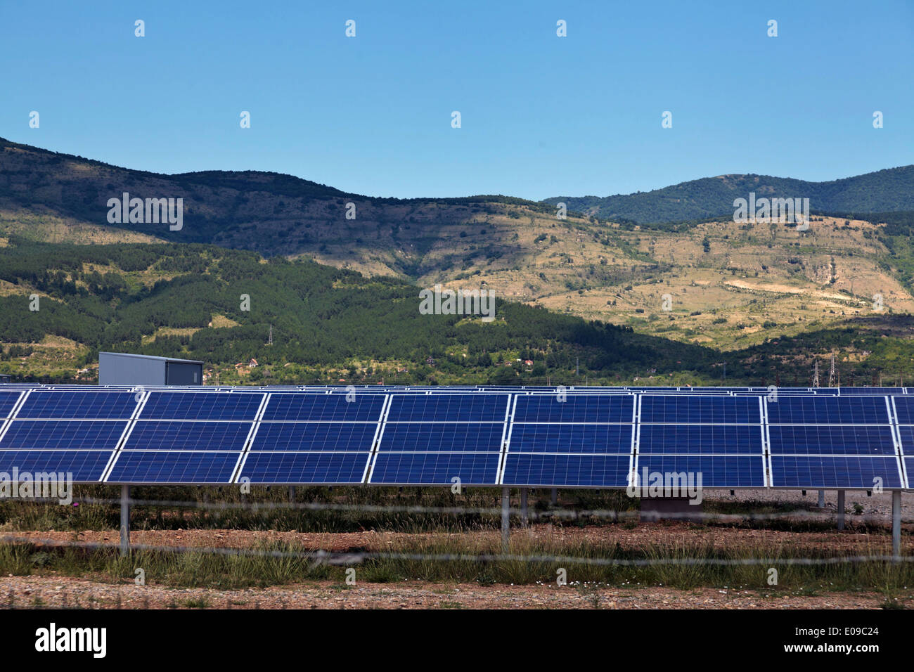 Power plant using renewable solar energy in Bulgaria Stock Photo - Alamy