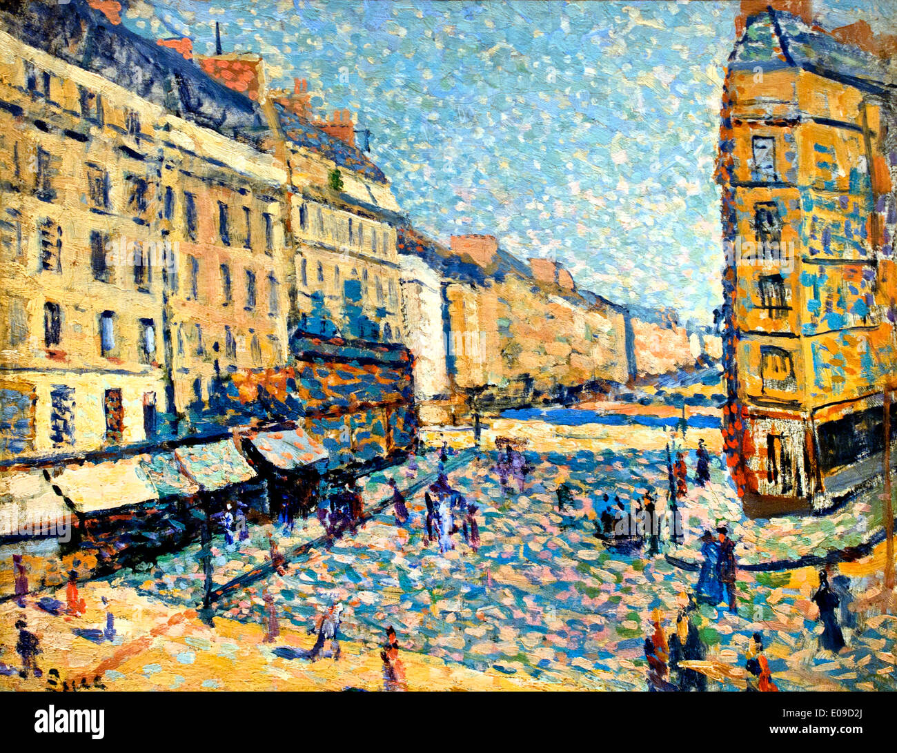 Rue Mouffetard Paris 1886 Maximilien Luce 1858 - 1941 France French ...