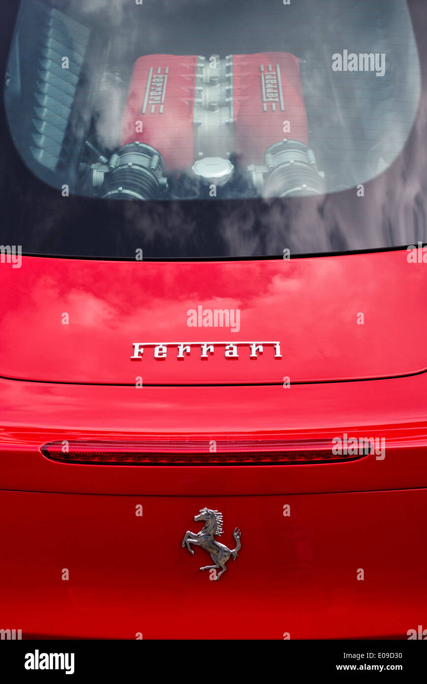 Ferrari 458 Italia rear end showing engine Stock Photo - Alamy