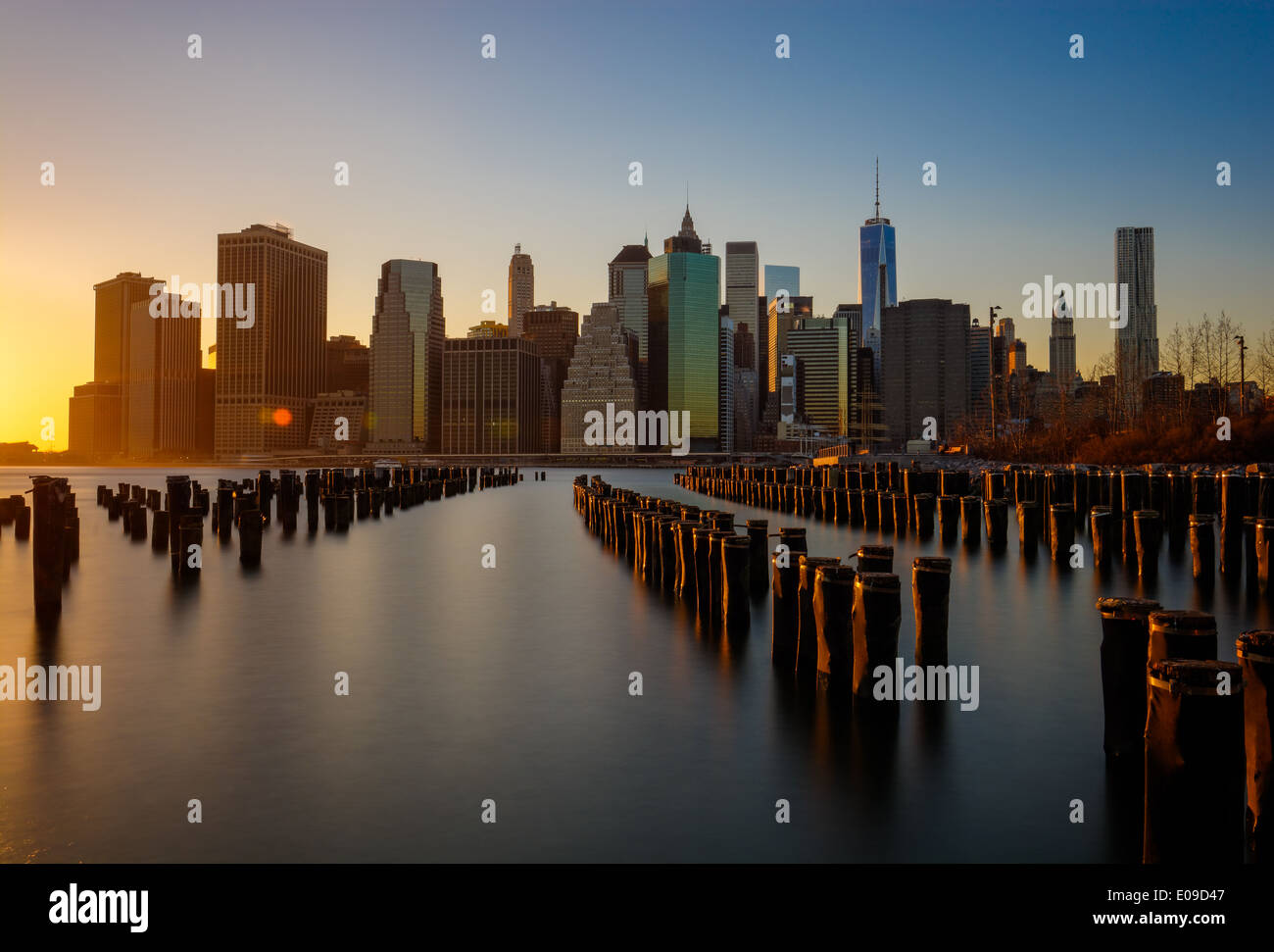 Sunset over the Skyline Stock Photo - Alamy