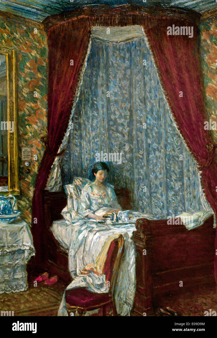 The French Breakfast 1910 Hassam Childe 1859-1935 England English ...