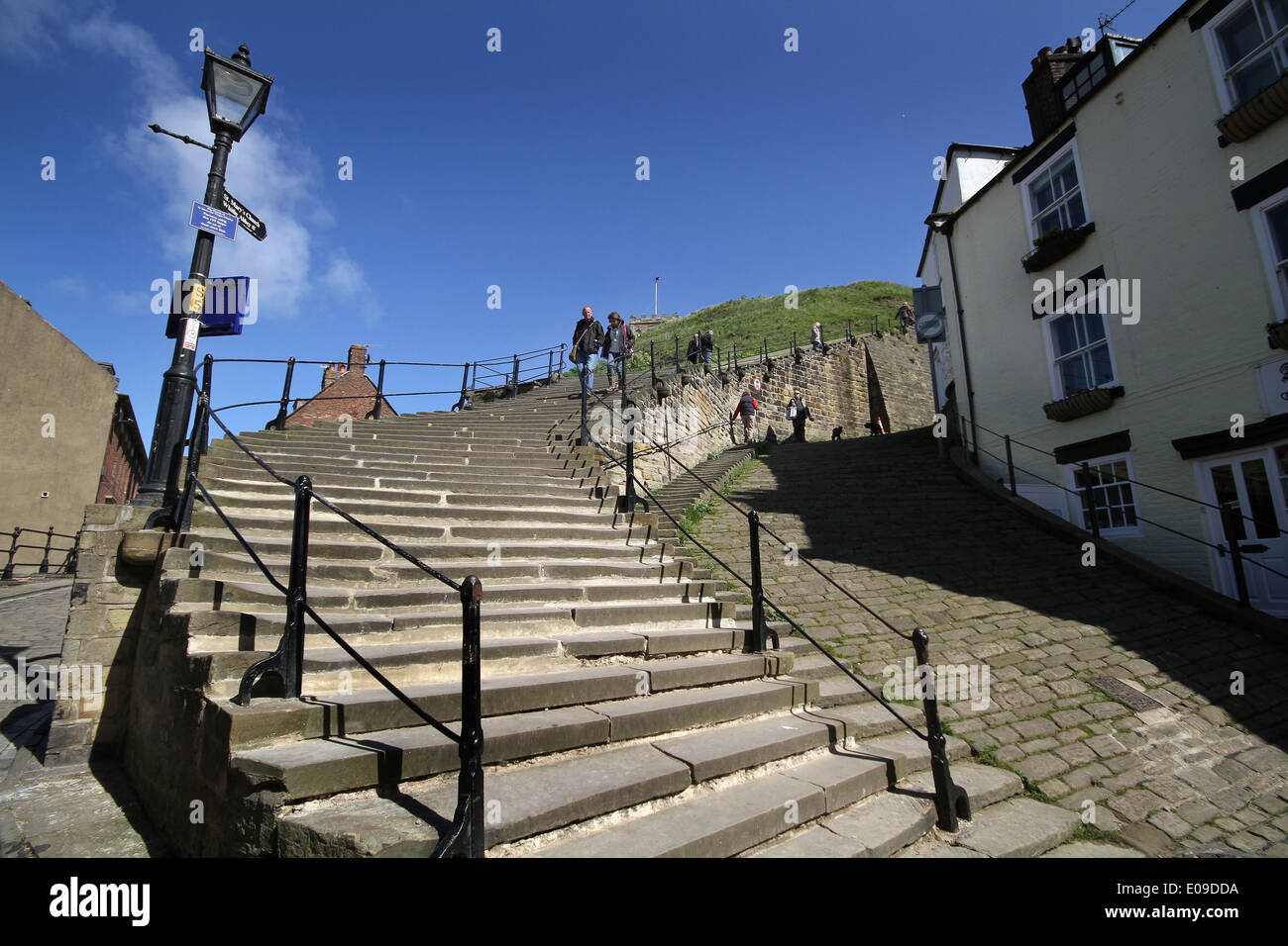 The famous Abbey steps at Whitby, North Yorkshire Stock Photo - Alamy