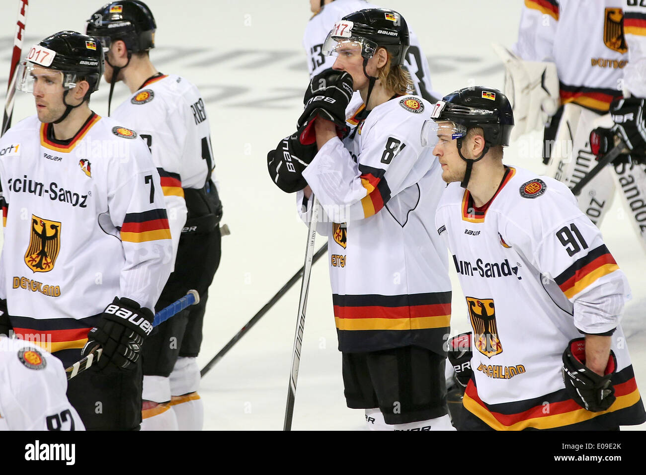 Nuremberg, Germany. 06th May, 2014. Germany's Daryl Boyle (L-R), Tobias ...