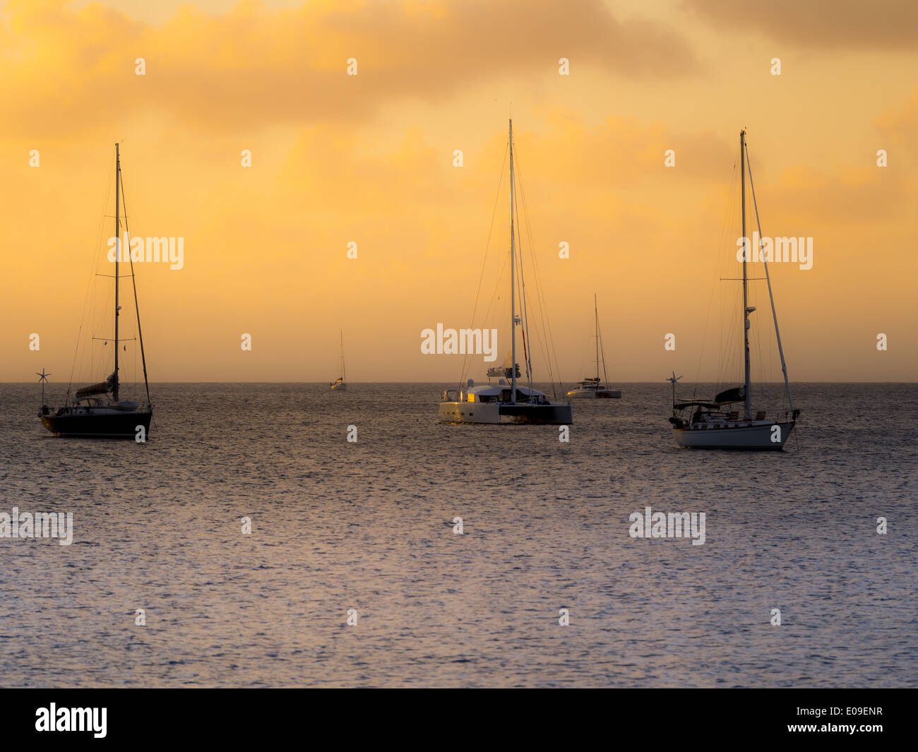 Caribbean, Lesser Antilles, Saint Lucia, Rodney Bay, sailing yachts in ...