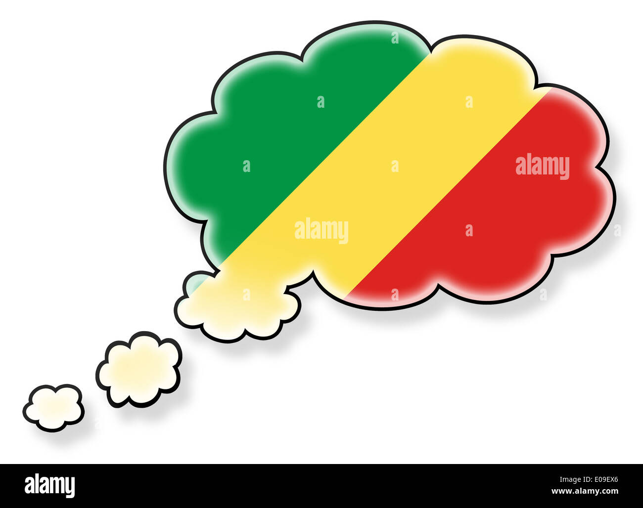 Flag in the cloud isolated on white background flag of Congo Stock ...