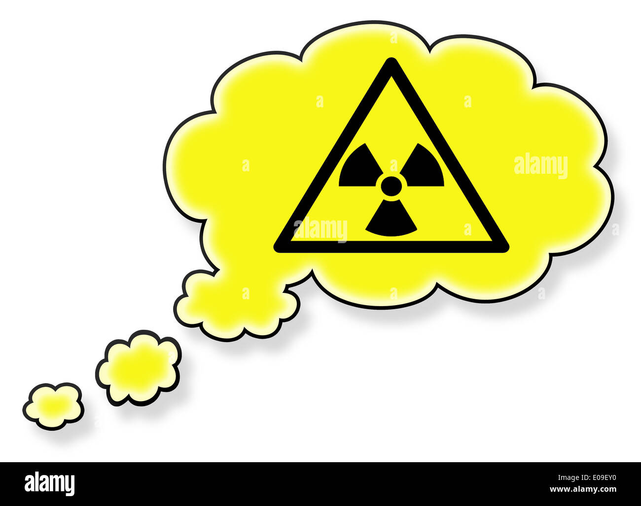 Flag in the cloud isolated on white background danger - radiation Stock ...