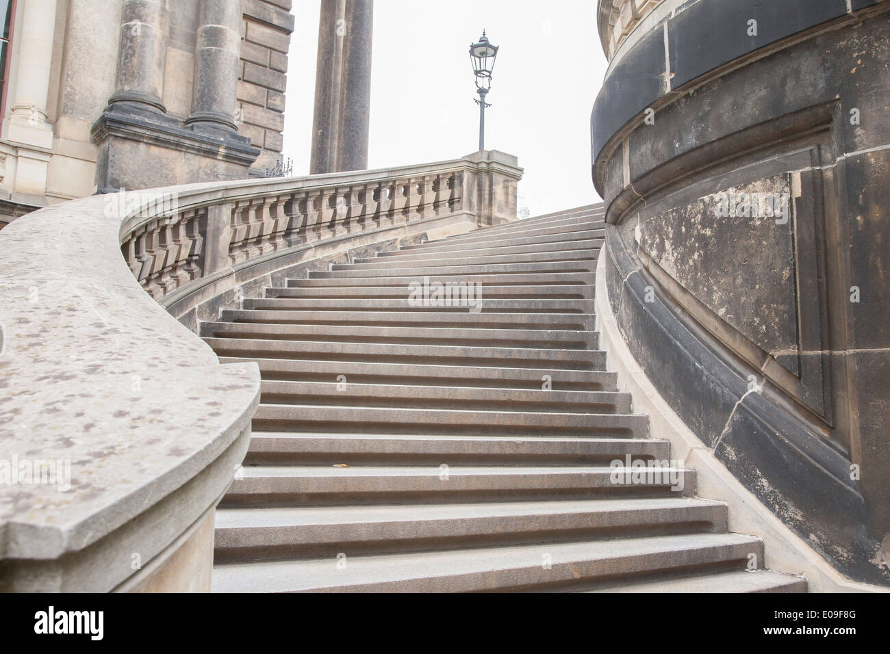 Stone Stairs in Urban Setting Stock Photo - Alamy