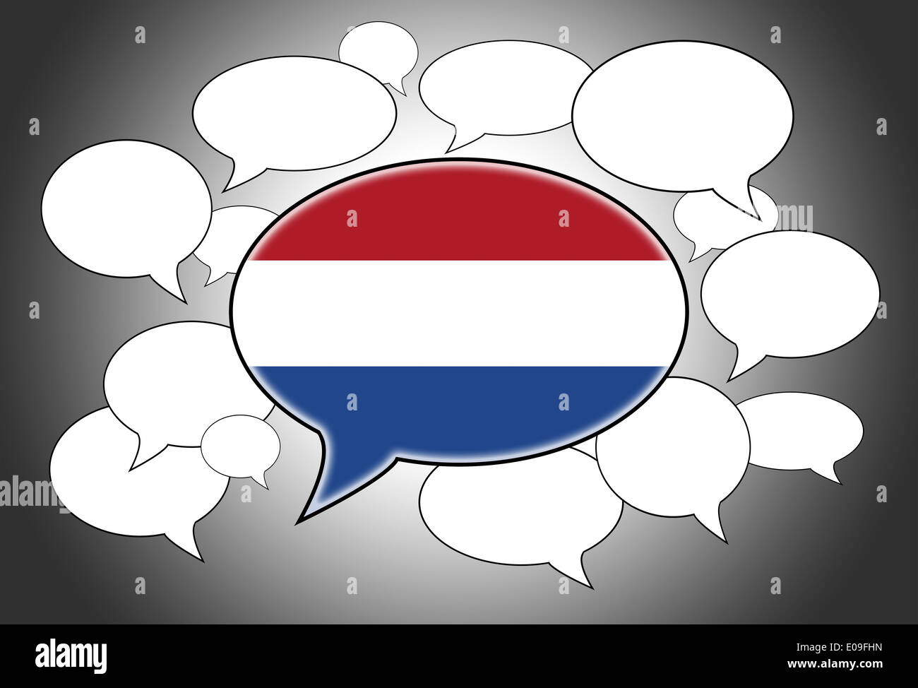 Communication concept - Speech cloud the voice of the Netherland Stock ...