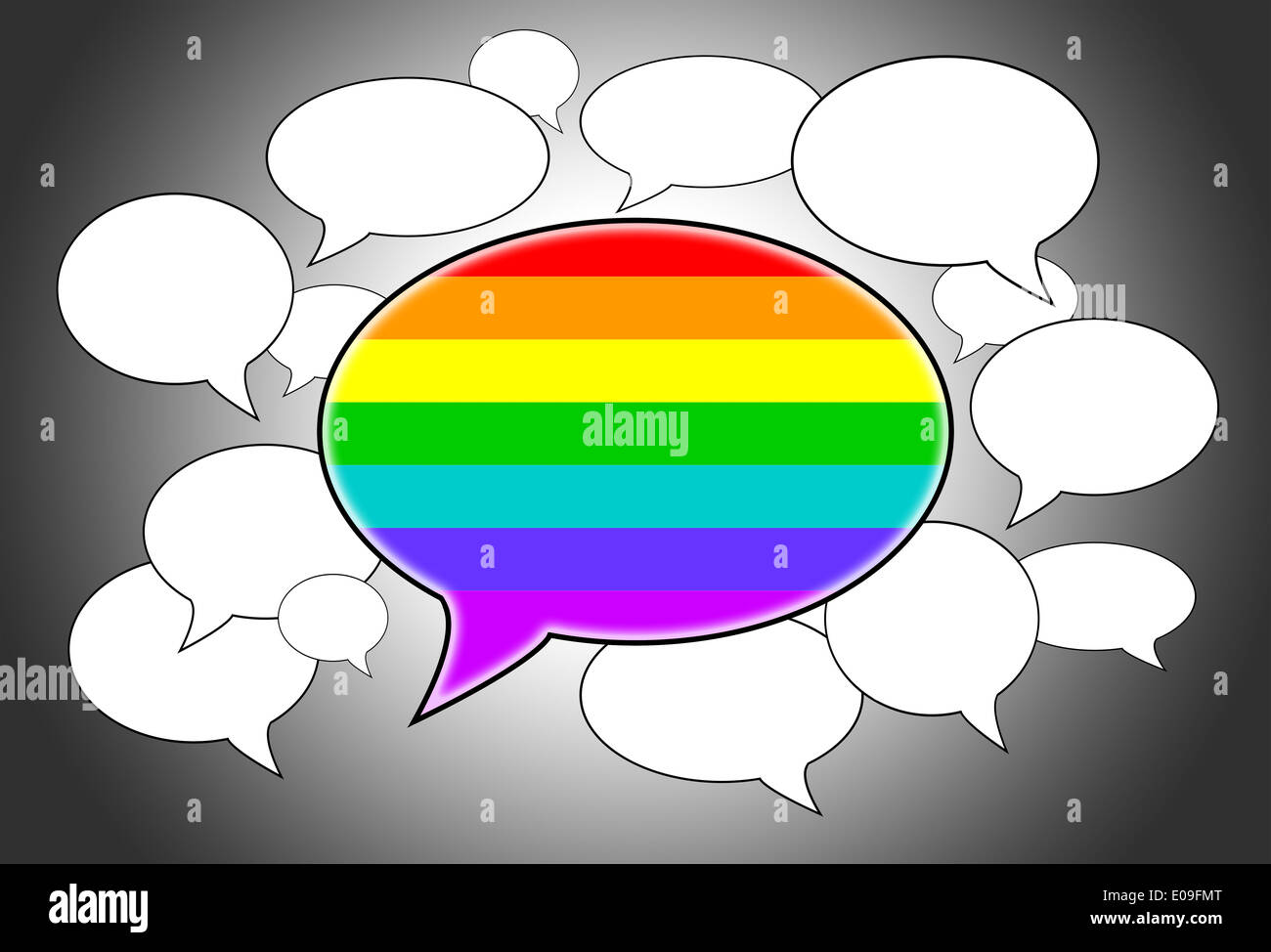 Communication concept - Speech cloud the voice of the gay community ...