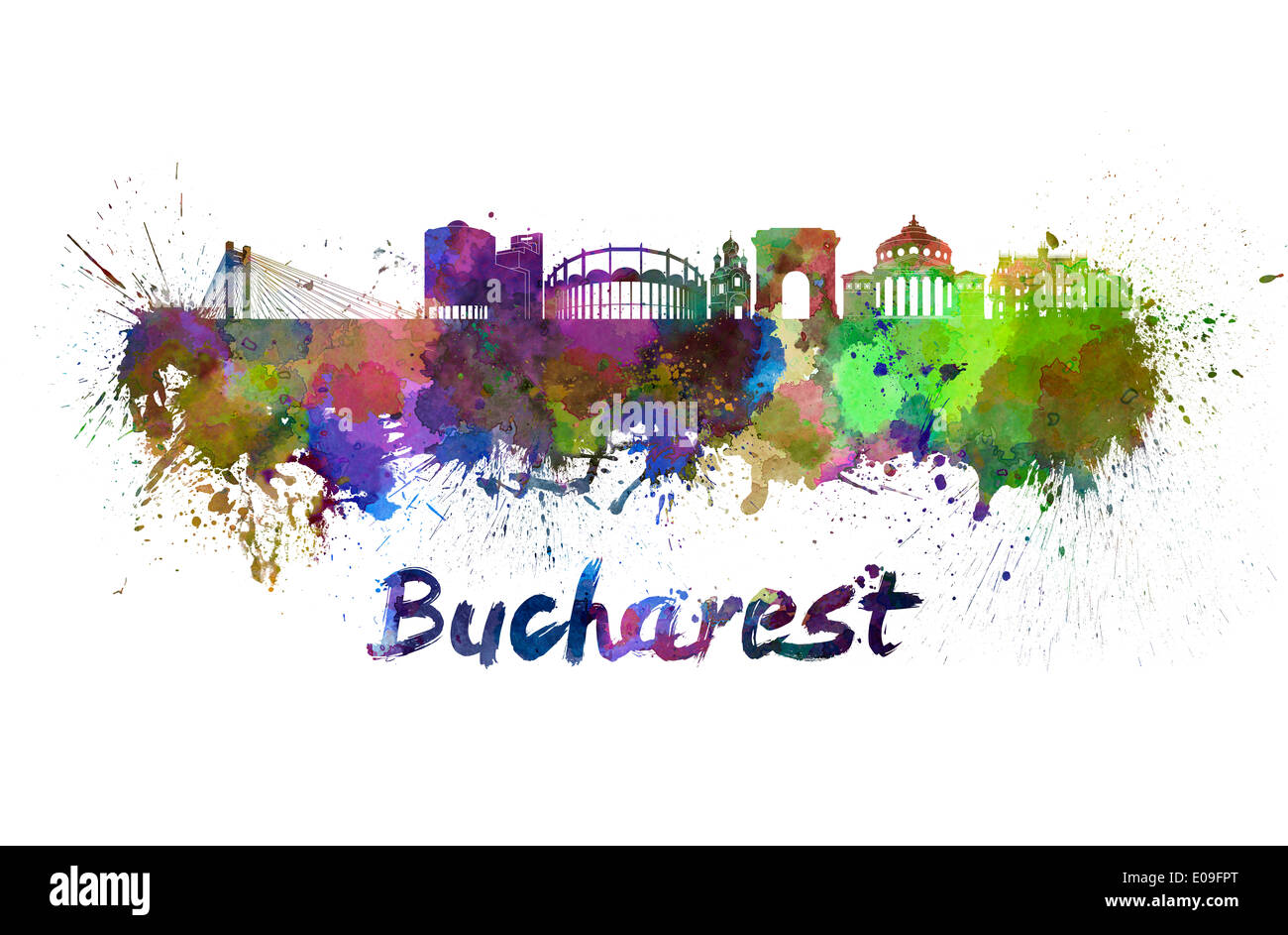 Bucharest romania skyline Cut Out Stock Images & Pictures - Alamy