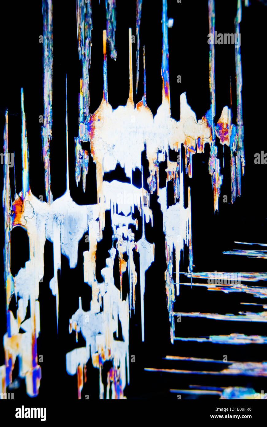 Micro Crystals of Sulfur in polarized Light Stock Photo - Alamy