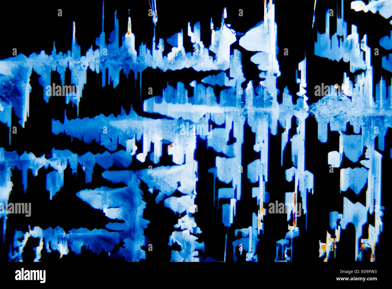 Micro Crystals of Sulfur in polarized Light Stock Photo - Alamy