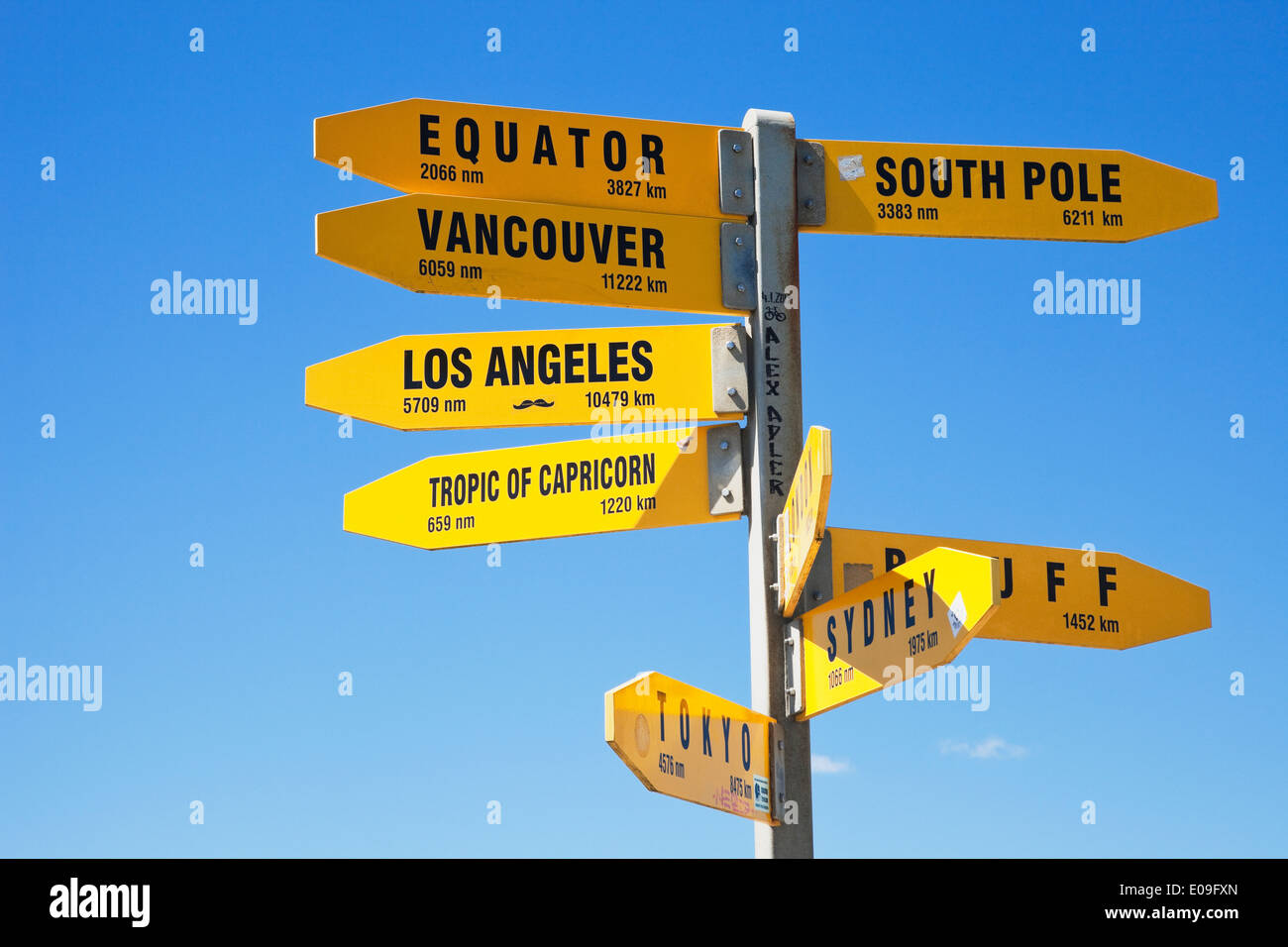 Cape reinga sign hi-res stock photography and images - Alamy