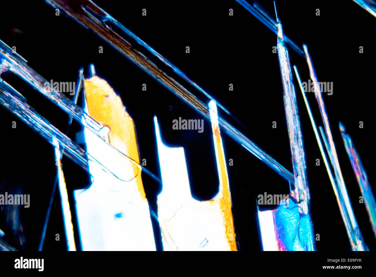 Micro Crystals of Sulfur in polarized Light Stock Photo - Alamy