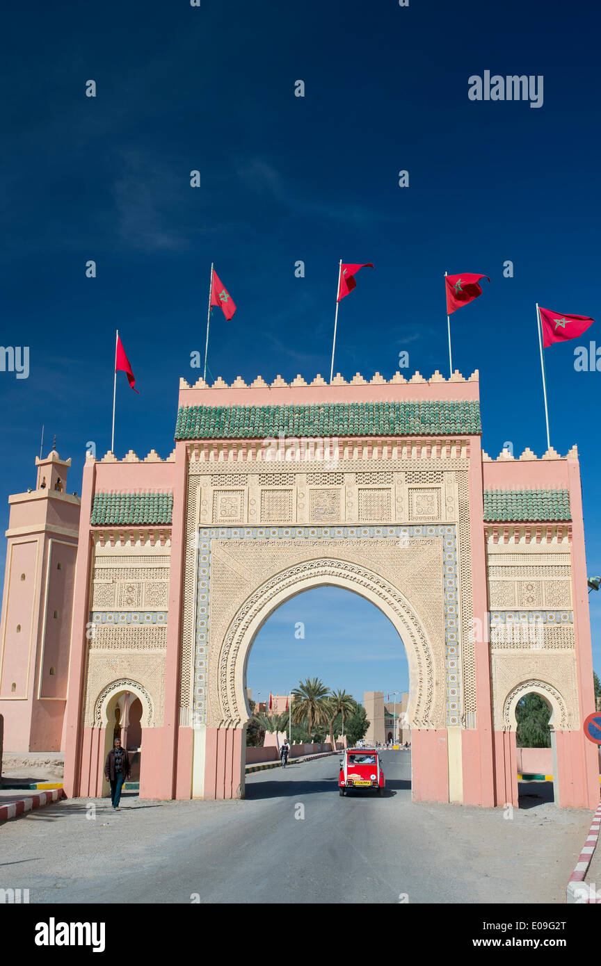 Citroen 2CVs take part in the Marrakech Express rally, a ten day rally ...