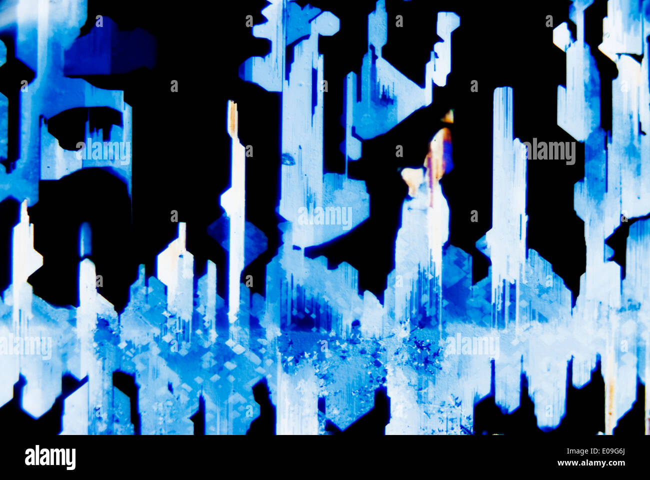 Micro Crystals of Sulfur in polarized Light Stock Photo - Alamy