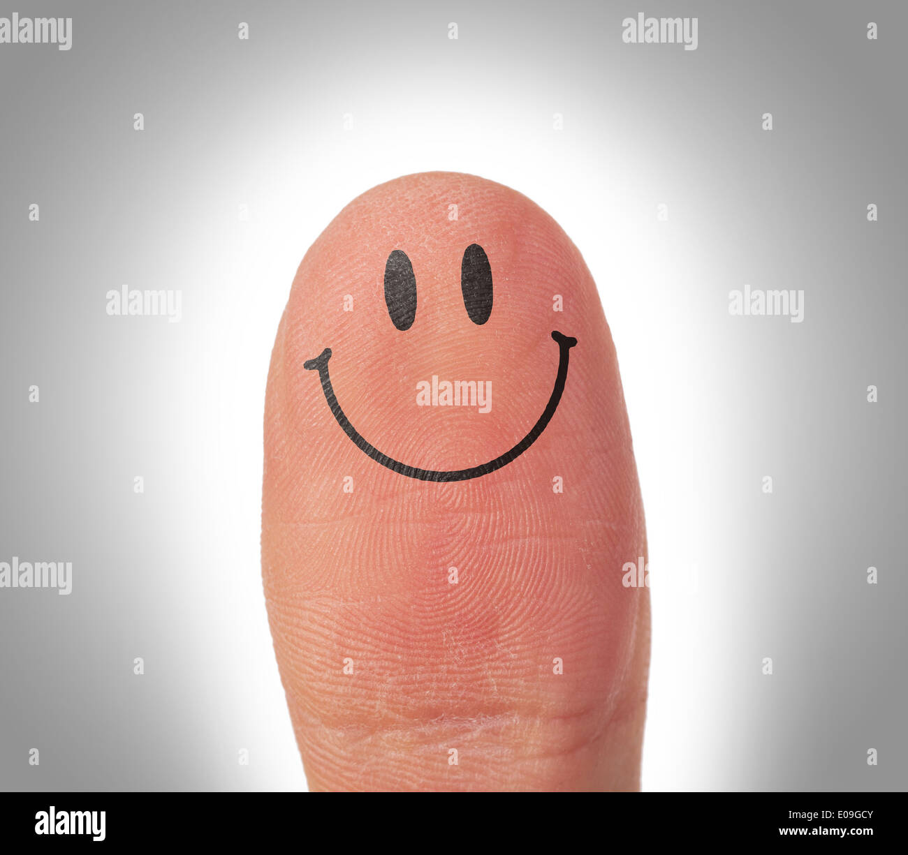 Female thumbs with smile face on the finger happy Stock Photo - Alamy