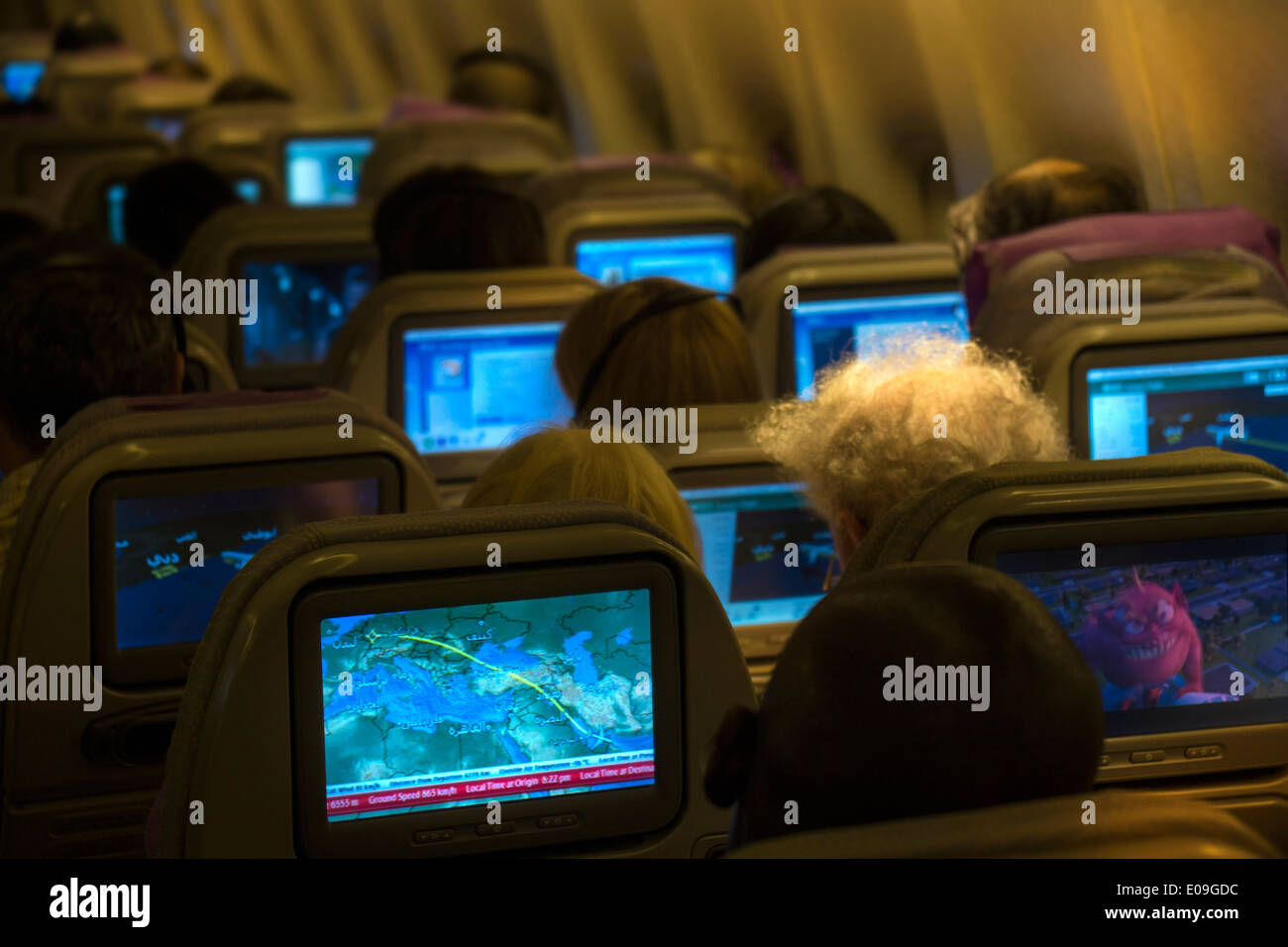 Inflight entertainment on air hi-res stock photography and images - Alamy