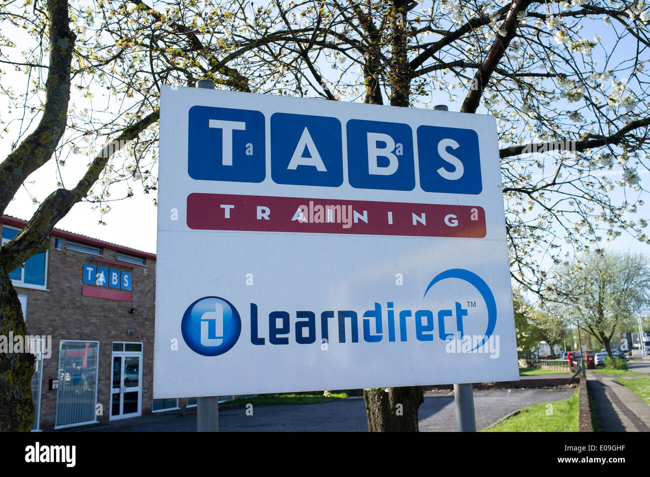 Learn Direct training sign Stock Photo - Alamy