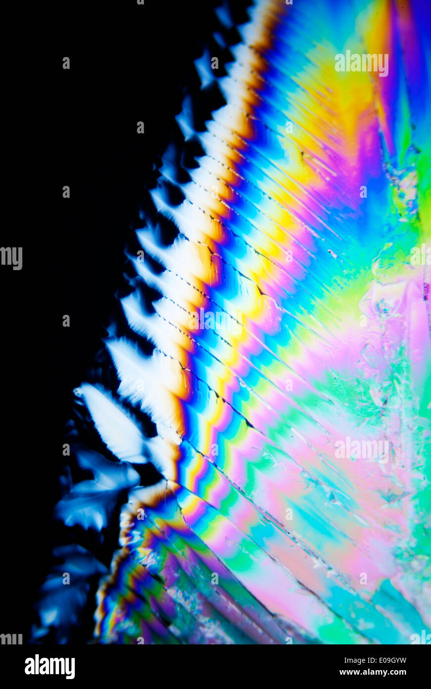 Micro Crystals in polarized Light Stock Photo - Alamy