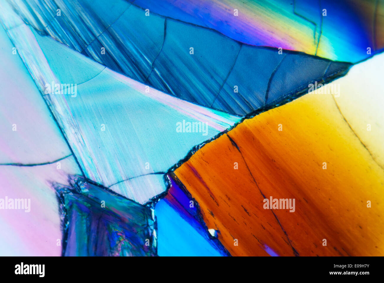 Micro Crystals in polarized Light Stock Photo - Alamy