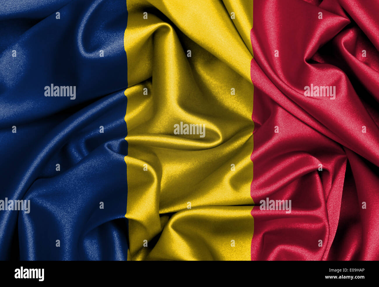 Satin flag three dimensional render flag of Chad Stock Photo - Alamy