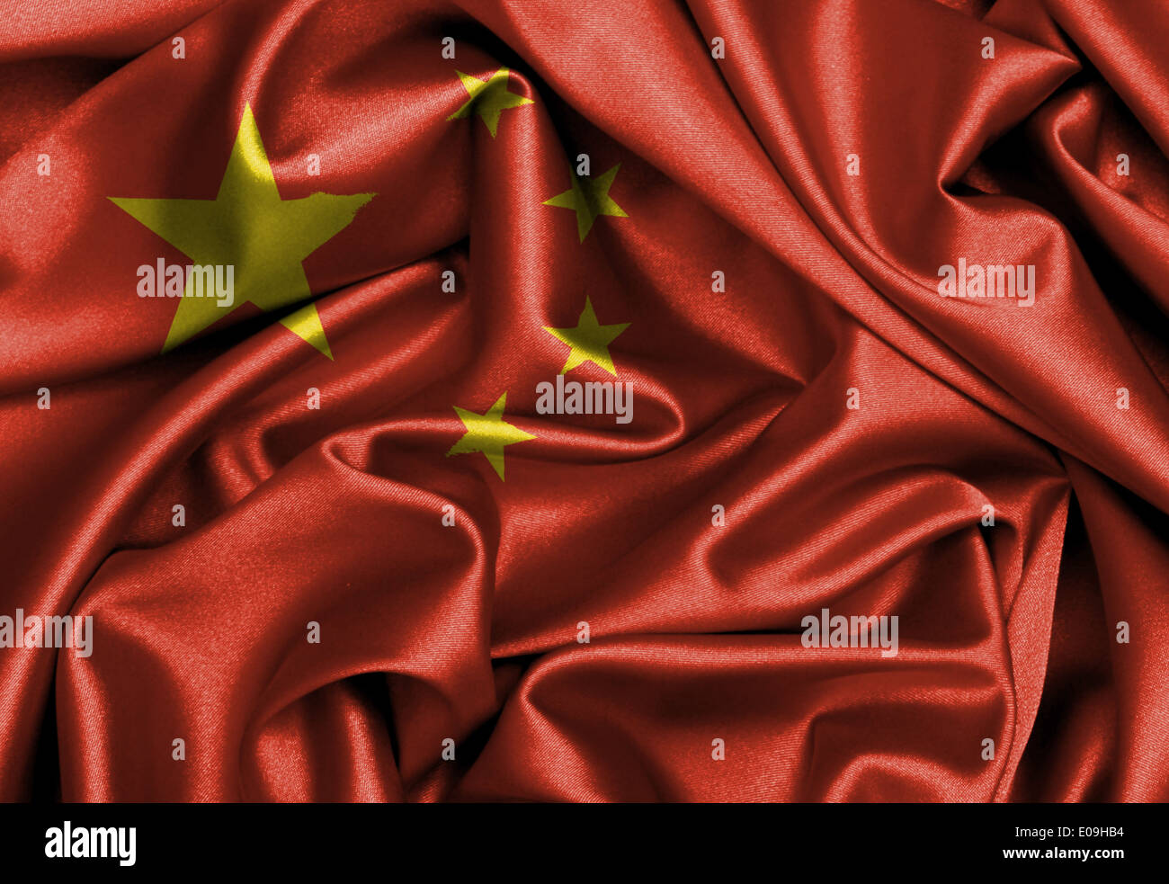 Satin texture chinese flag hi-res stock photography and images - Alamy