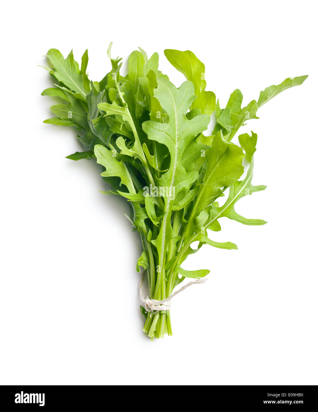 fresh arugula leaves on white background Stock Photo - Alamy