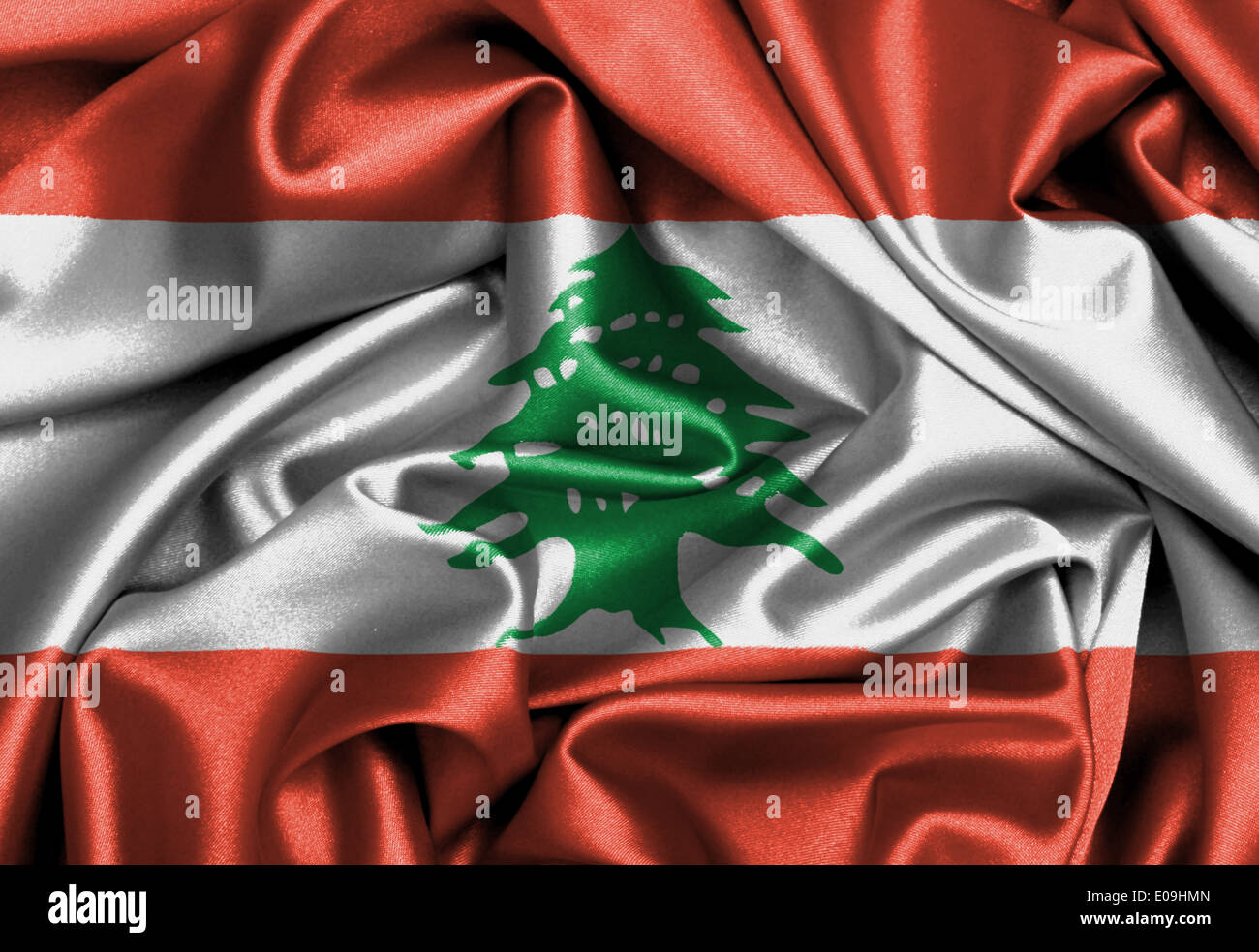 Lebanon silk flag hi-res stock photography and images - Alamy