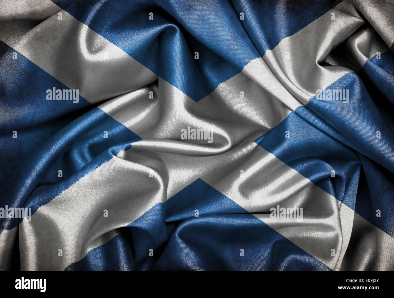 Satin flag three dimensional render flag of Scotland Stock Photo - Alamy