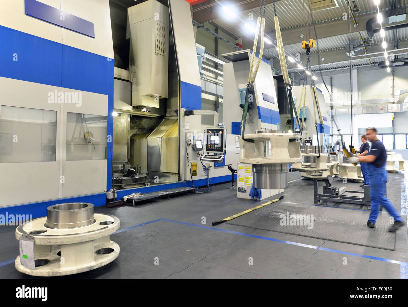 Germany, Production of wind tubines, components in process Stock Photo ...