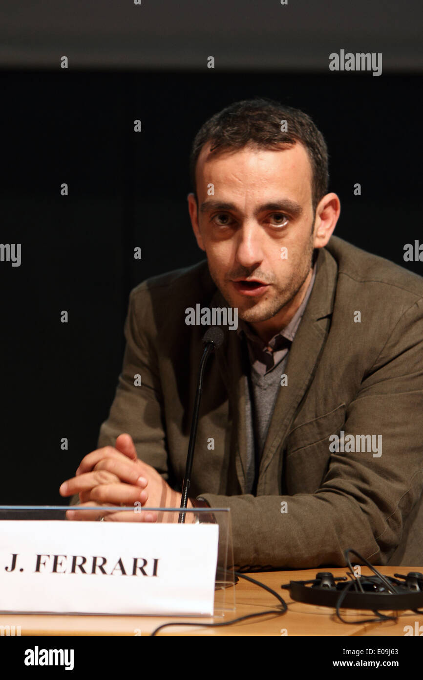 French writer Jérôme Ferrari (born in 1968) participating in a debate ...