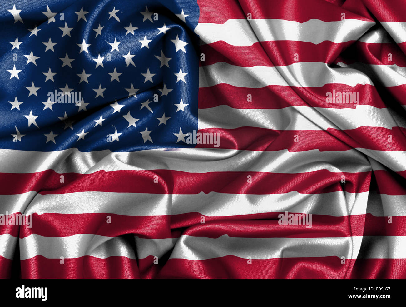 Satin flag three dimensional render flag of the United States Stock ...