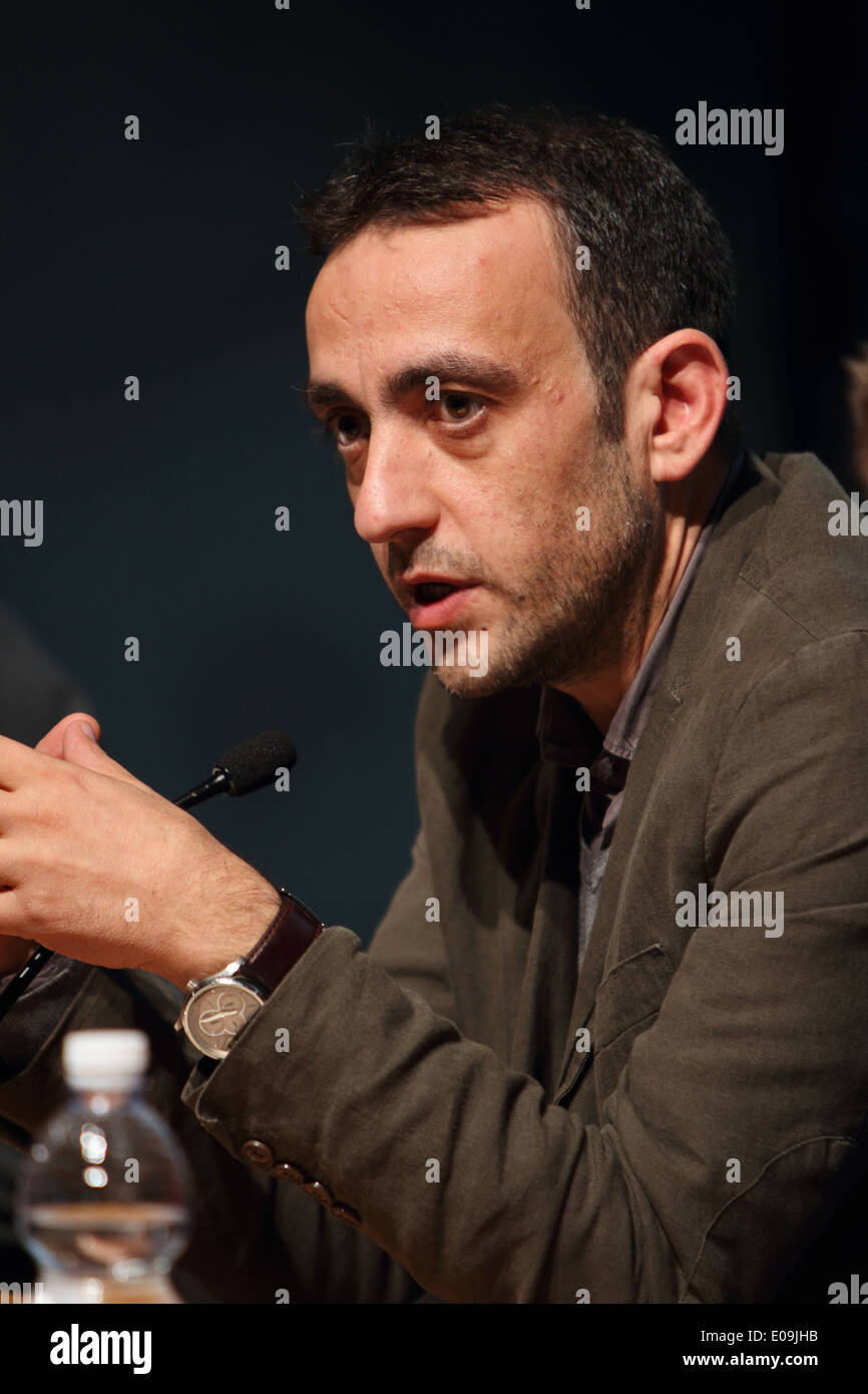French writer Jérôme Ferrari (born in 1968) participating in a debate ...