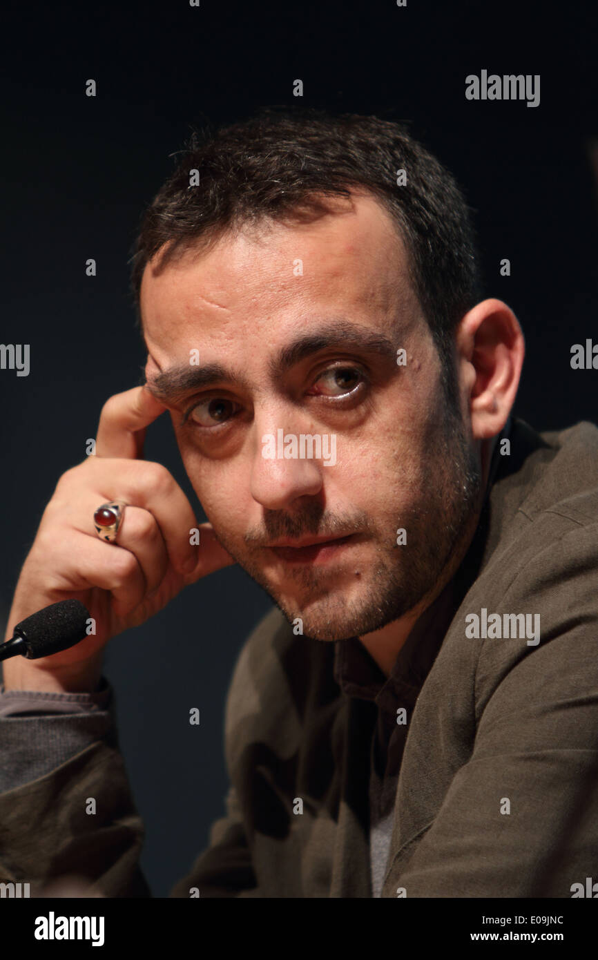 French writer Jérôme Ferrari (born in 1968) participating in a debate ...