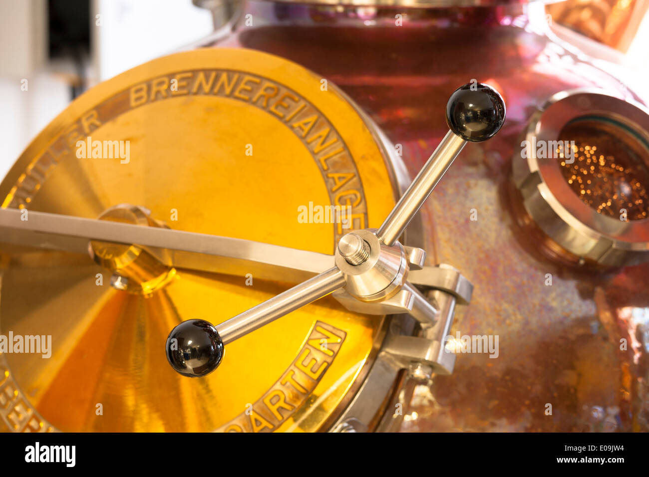 Distillery for fruit brandies, close-up Stock Photo - Alamy