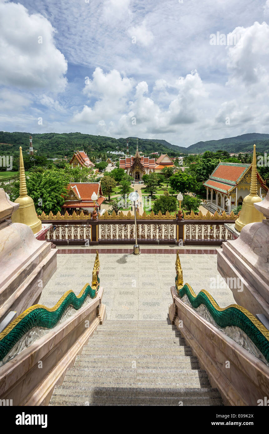 Thailand, Phuket, View on Buddhist temple complex Wat Chalong Stock ...