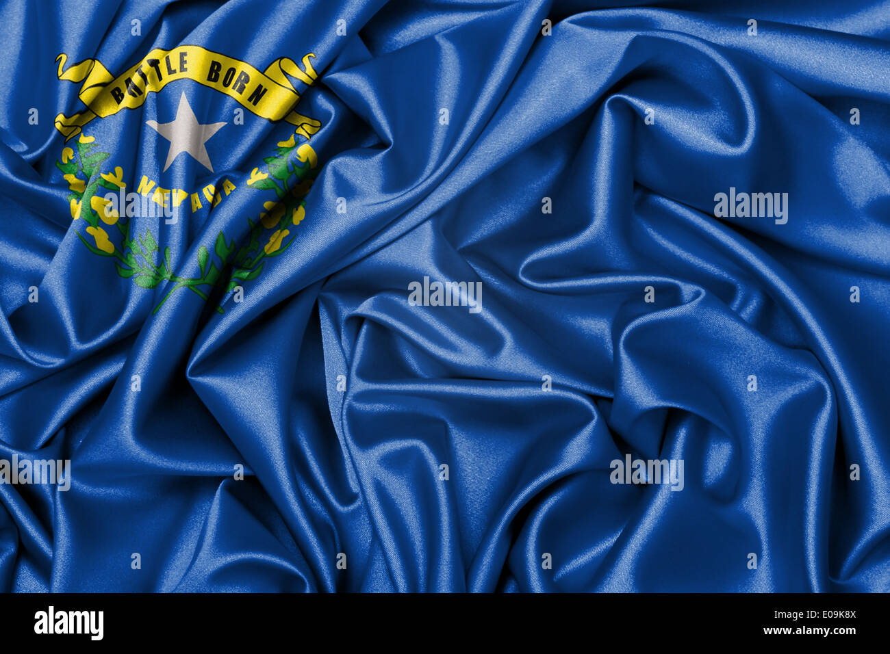 Satin flag three dimensional render flag of Nevada Stock Photo - Alamy