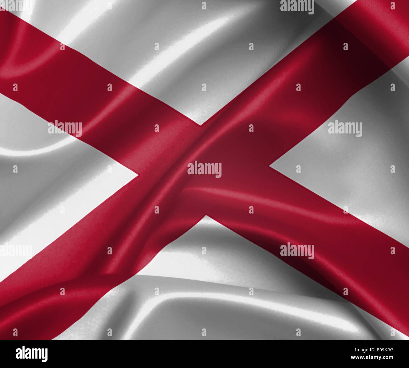 Satin flag three dimensional render flag of Alabama Stock Photo - Alamy