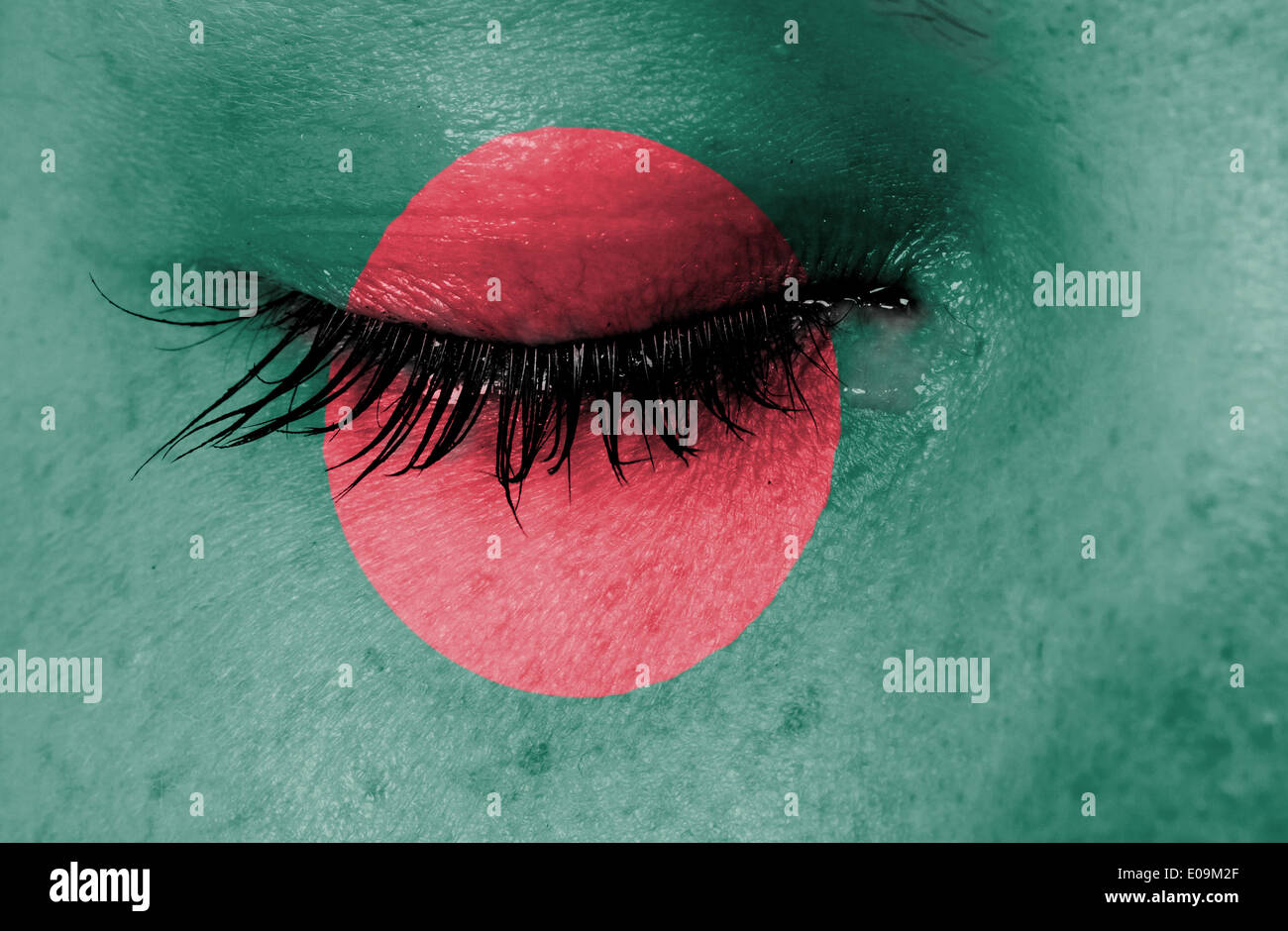 Crying woman pain and grief concept flag of Bangladesh Stock Photo - Alamy