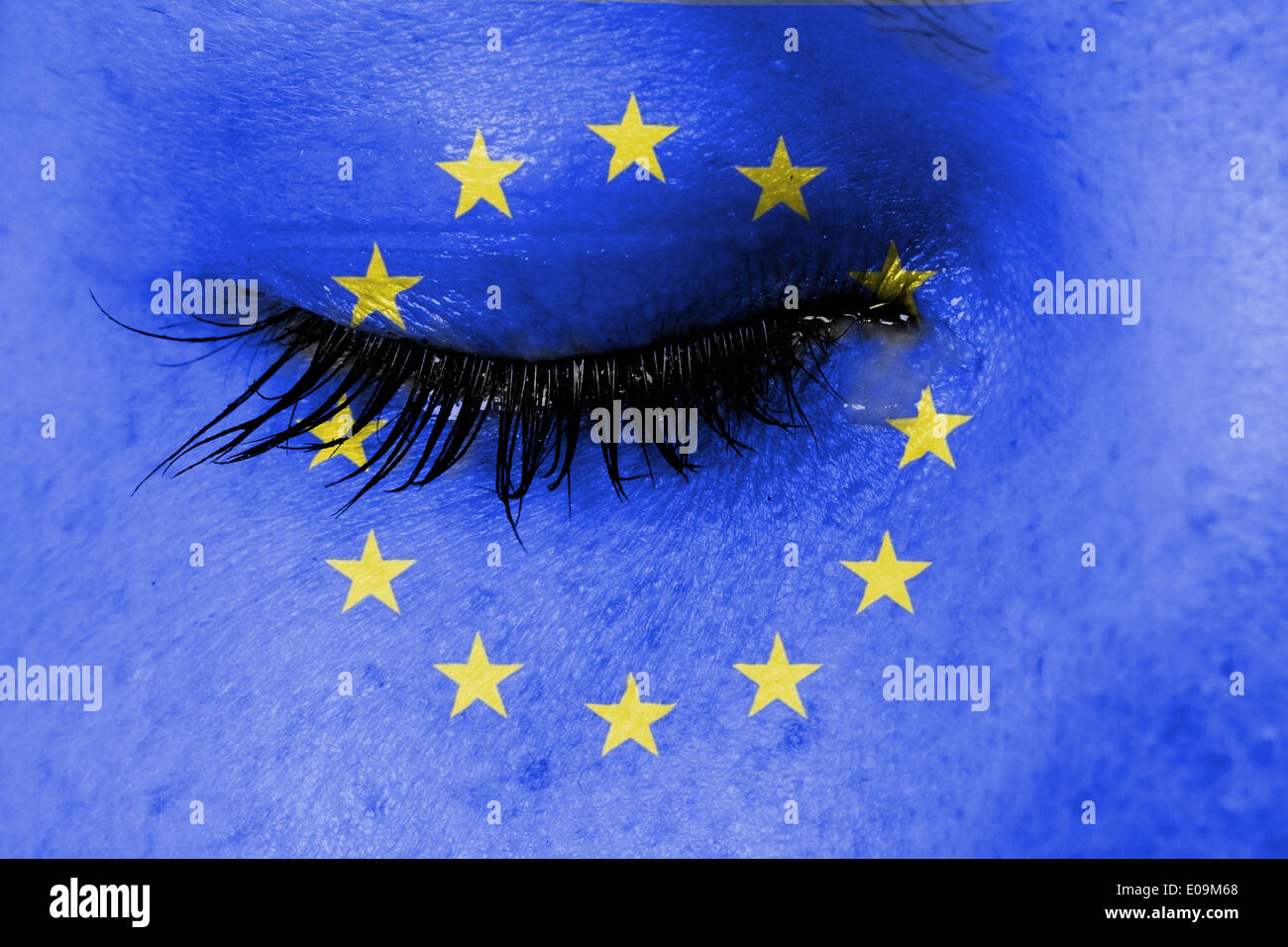 European union flag face hi-res stock photography and images - Alamy