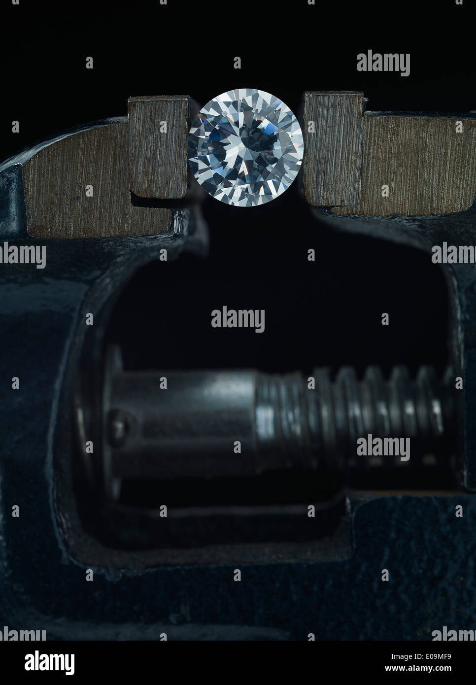 Diamond in bench vice Stock Photo - Alamy