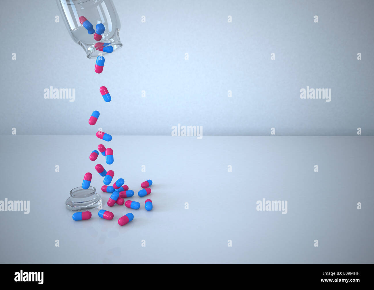 Medicine, Opened pill box Stock Photo - Alamy