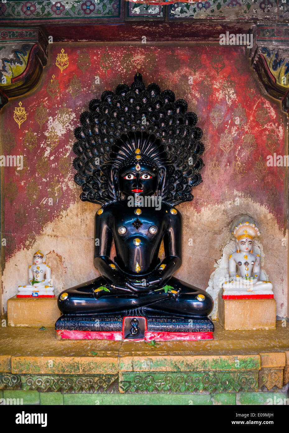 The 23rd Tirthankara god Parswanath at Lodhurva or Lodrawa Jain Temple ...