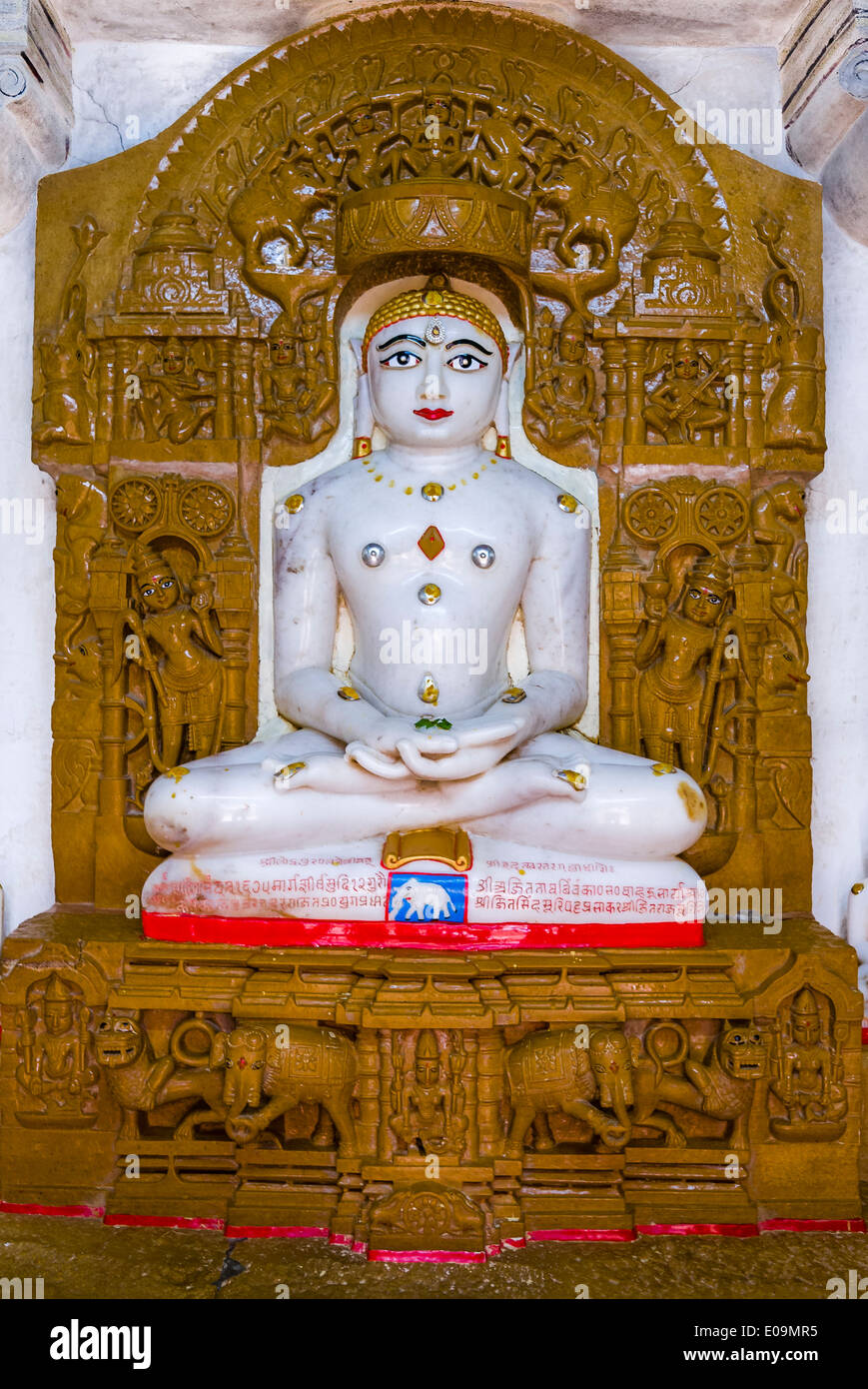 The 2nd Tirthankara god Ajjitnath at Lodhurva or Lodrawa Jain Temple ...