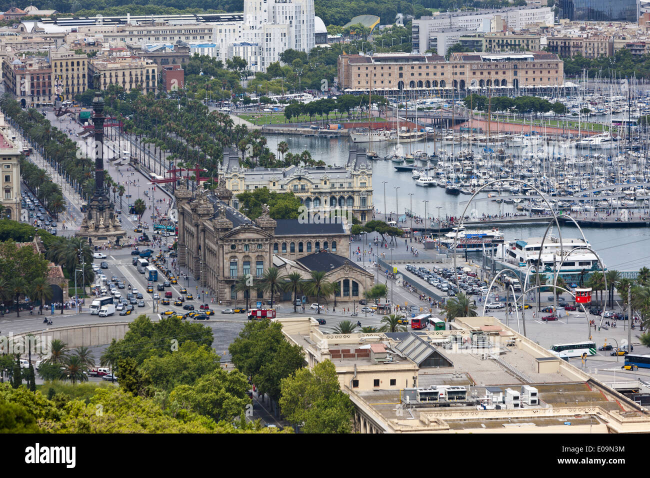 Spain, Barcelona, harbour Stock Photo - Alamy