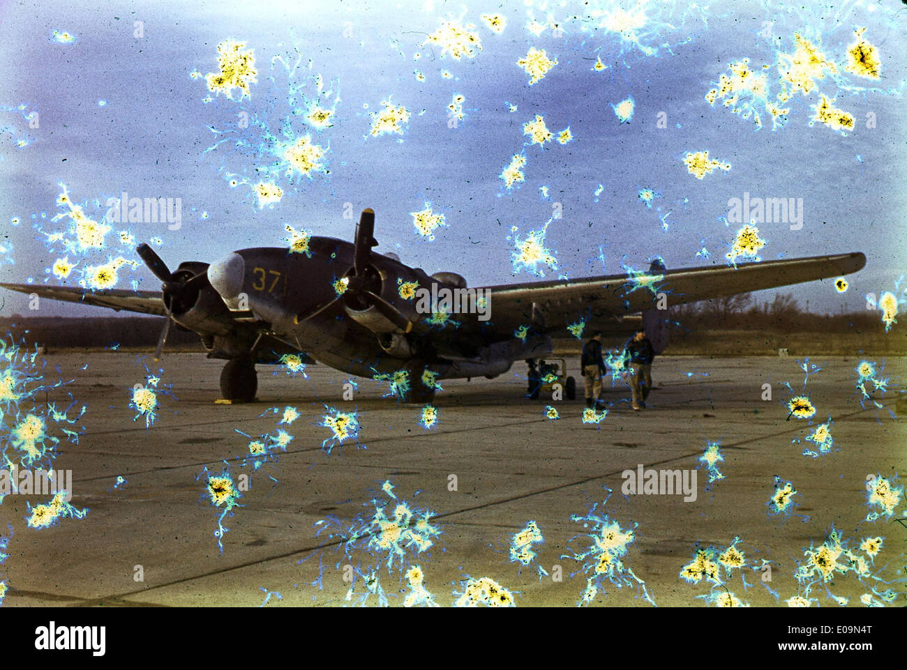 Photograph of the PV-2 aircraft, number 371, from Patrol Squadron VPML ...