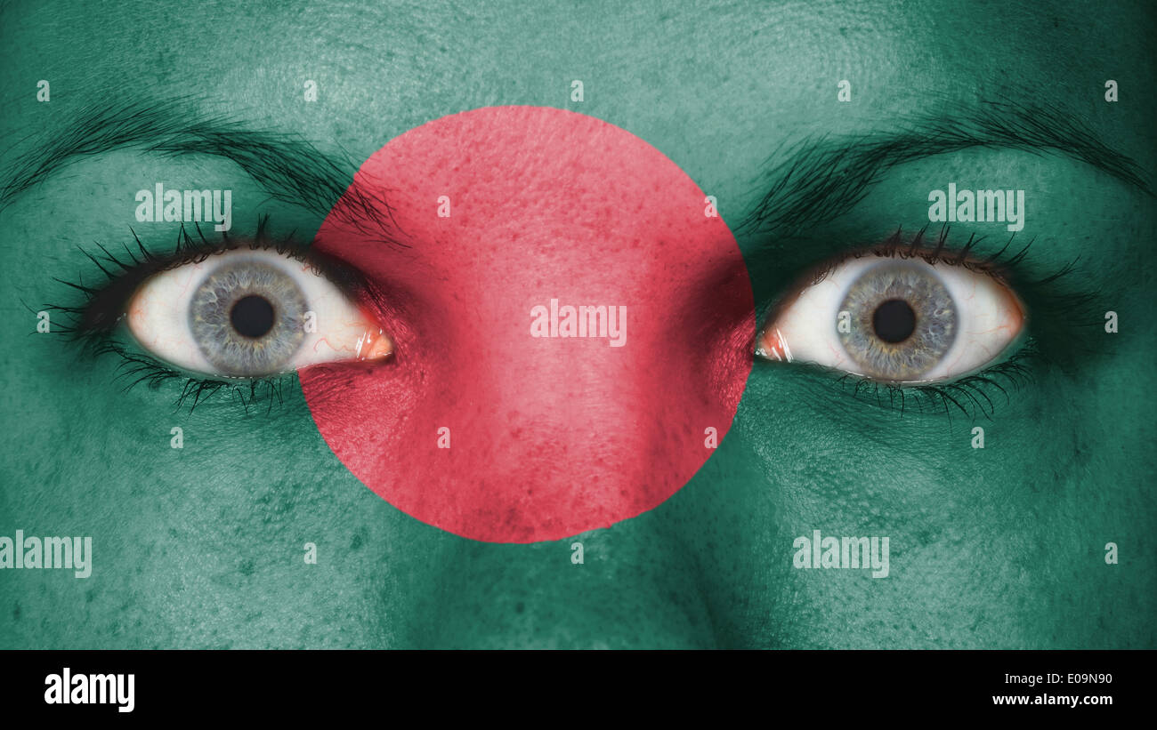 Human face painted flag bangladesh hi-res stock photography and images ...