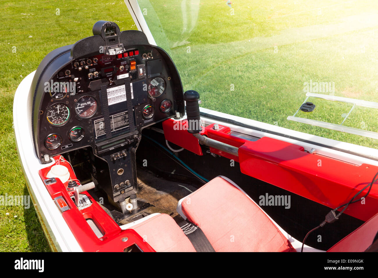 Microlight Plane Cockpit Stock Photo - Alamy