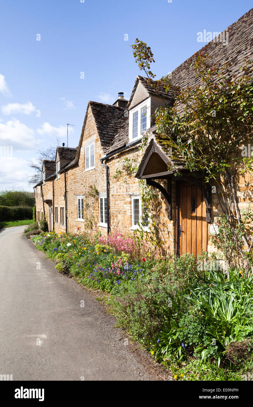 The Cotswold village of Adlestrop, Gloucestershire UK - In 1914 it ...
